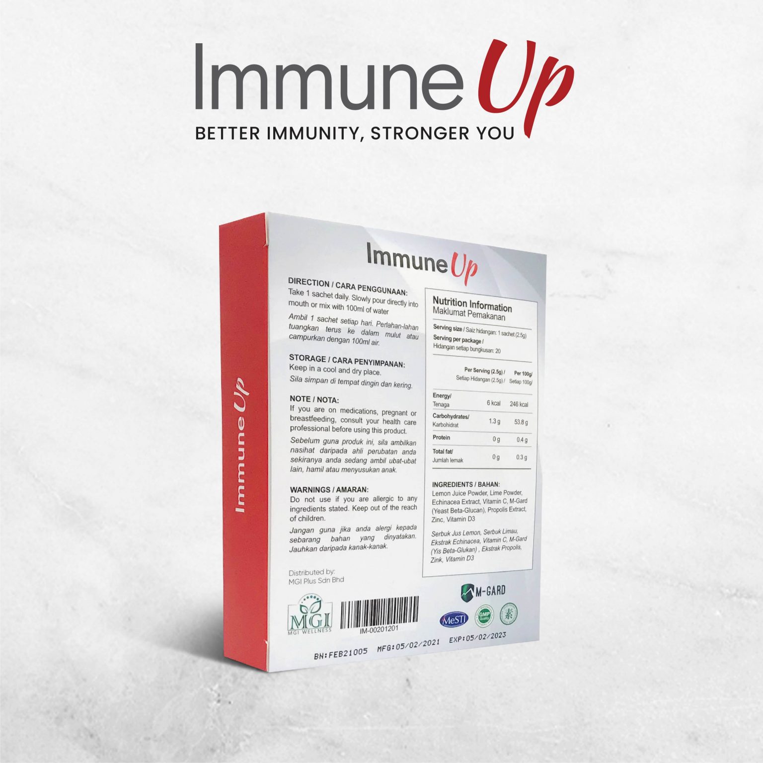 IMMUNE UP (20 S' x 2.5G) | MGI Wellness